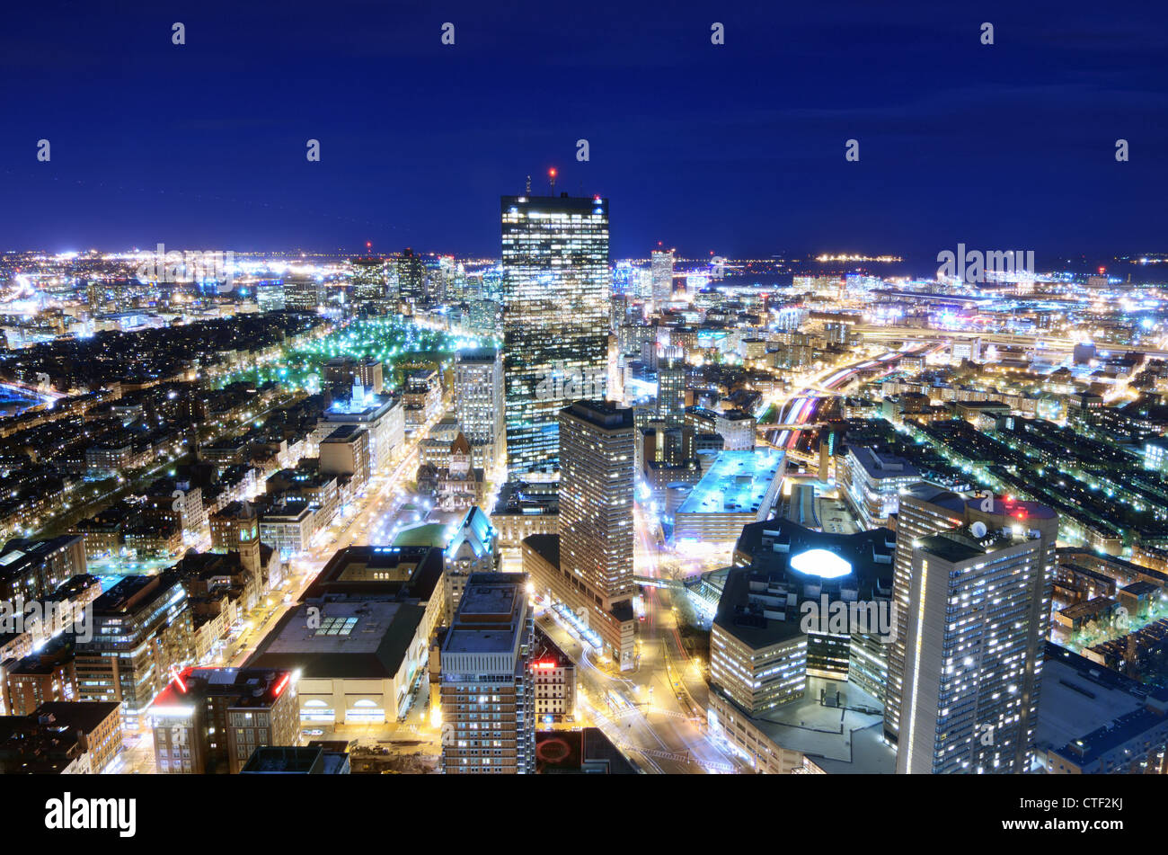 Aerial view of downtown Boston, Massachusetts, USA Stock Photo - Alamy