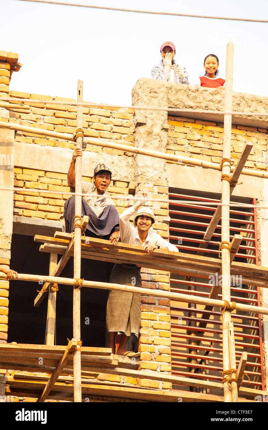 Construction in Mandalay, Myanmar Stock Photo - Alamy