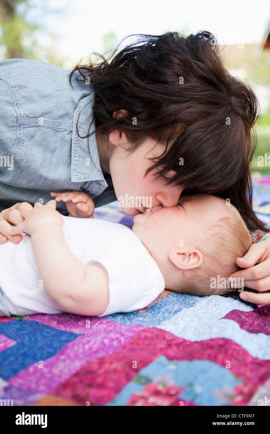 Mother kissing baby boy 6 11 hi-res stock photography and images - Alamy
