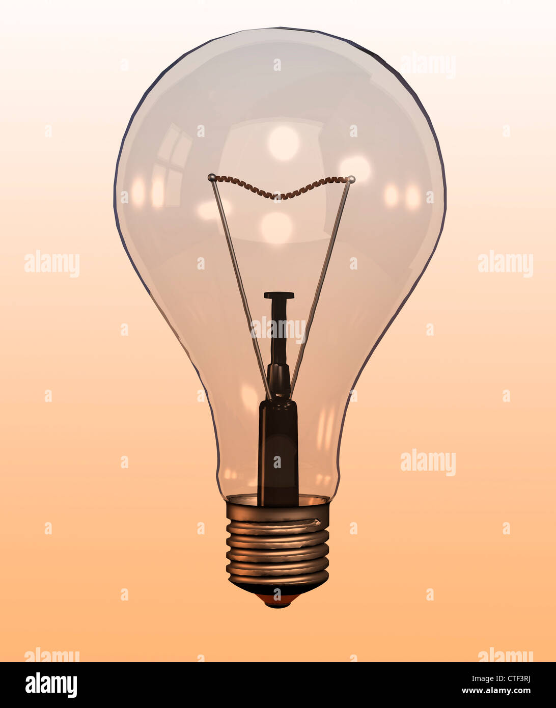 Single "light bulb" on coloured background Stock Photo - Alamy
