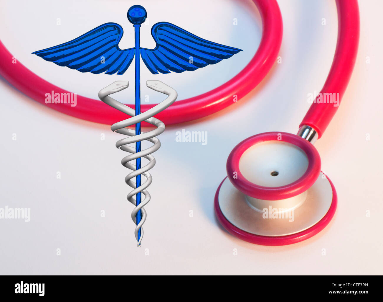 Caduceus and stethoscope Stock Photo - Alamy