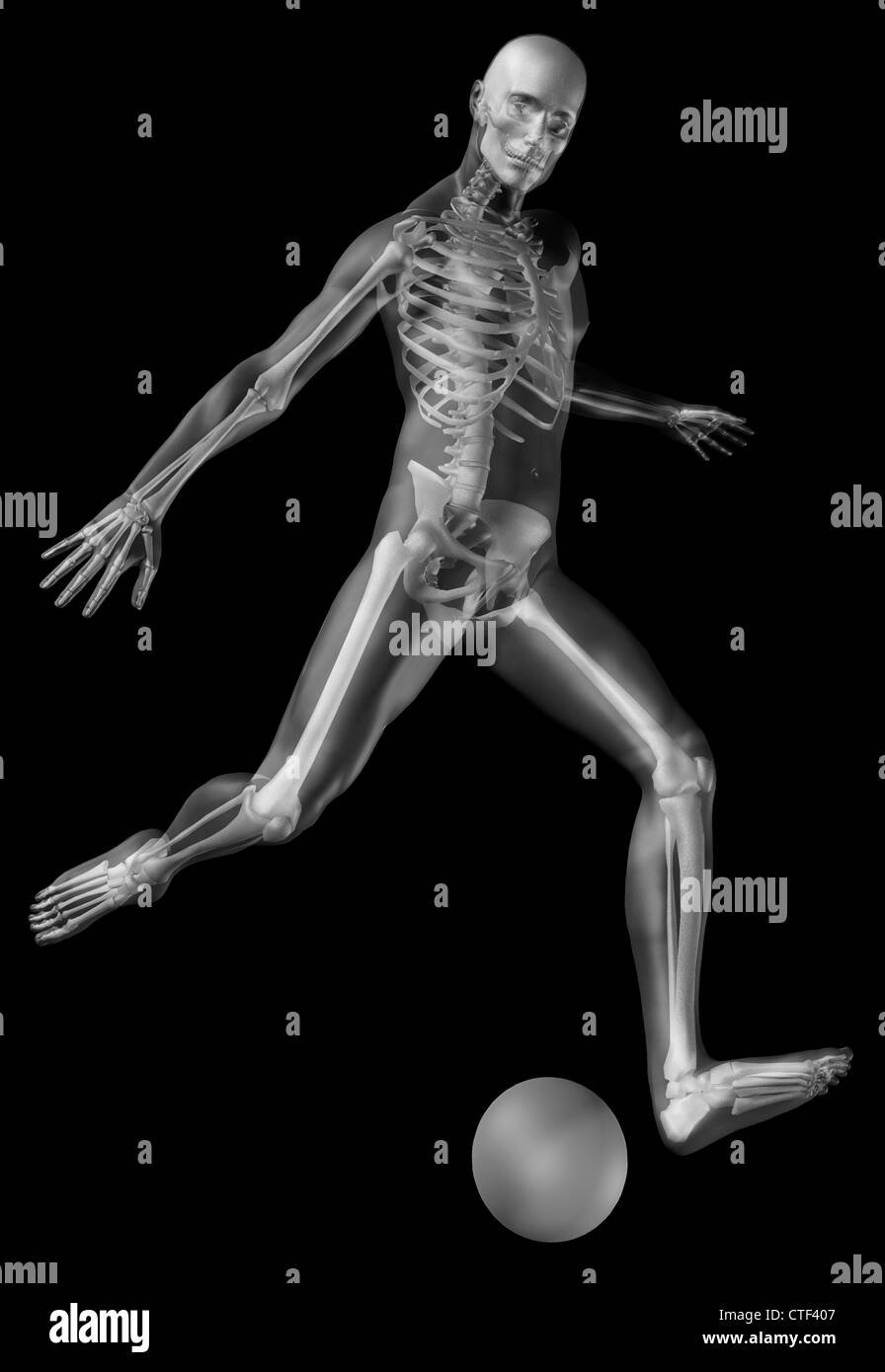 Kicking soccer ball Black and White Stock Photos & Images - Alamy