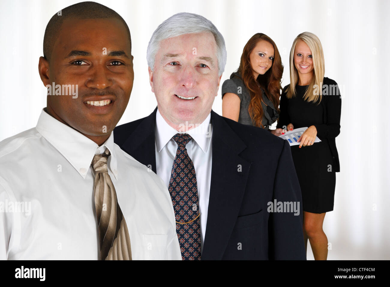 Business Team of Mixed Races at Office Stock Photo - Alamy