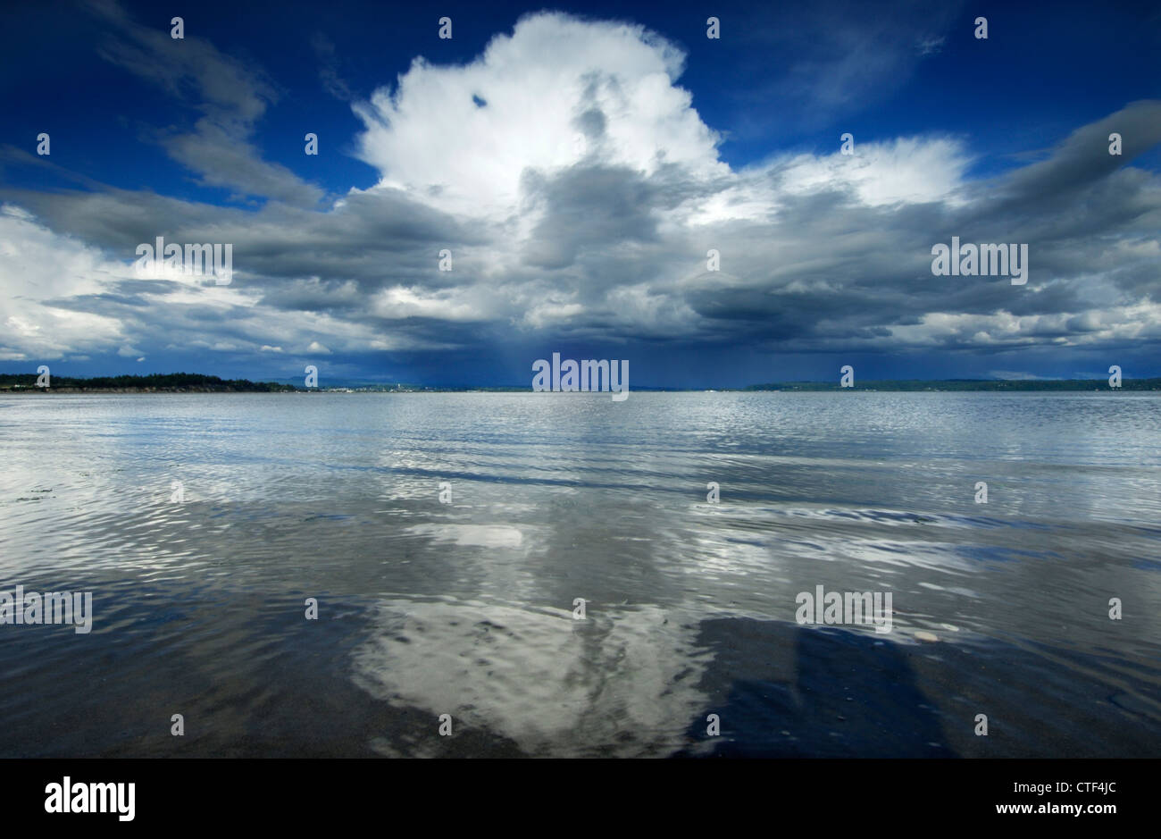 Afternoon storm over Port Susan Bay, Iverson Spit Preserve, Camano ...