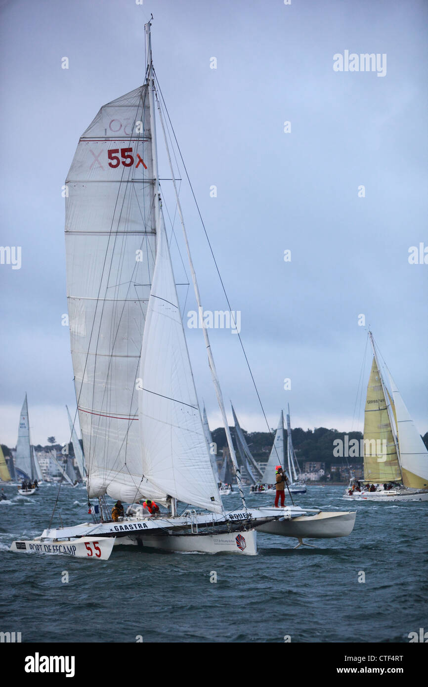 Round the island boat race Stock Photo - Alamy
