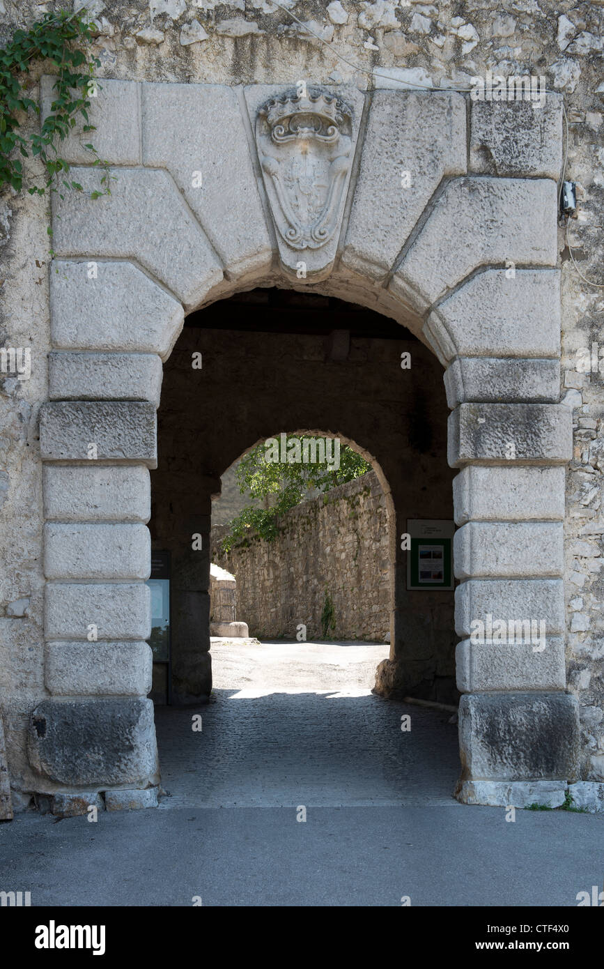 Main gate in medieval village hi-res stock photography and images - Alamy