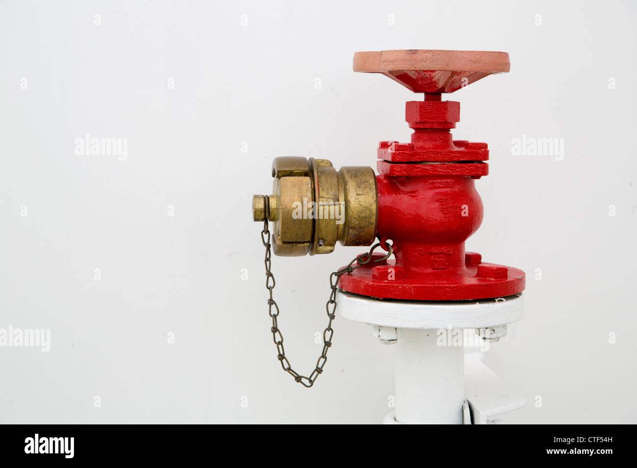 Rad tap for high pressure on white background Stock Photo - Alamy
