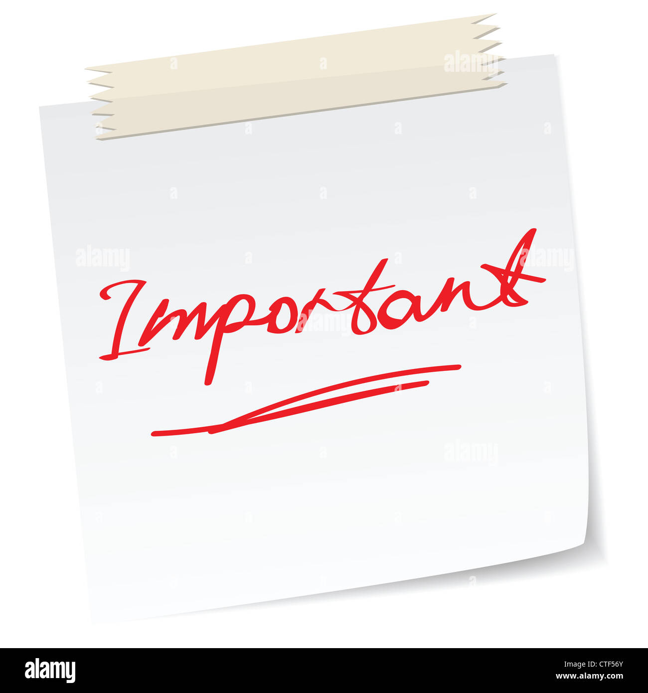 a handwritten notes with important message Stock Photo - Alamy