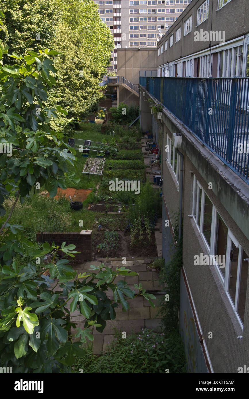 view of Heygate estate, council housed marked for demolition as plans ...