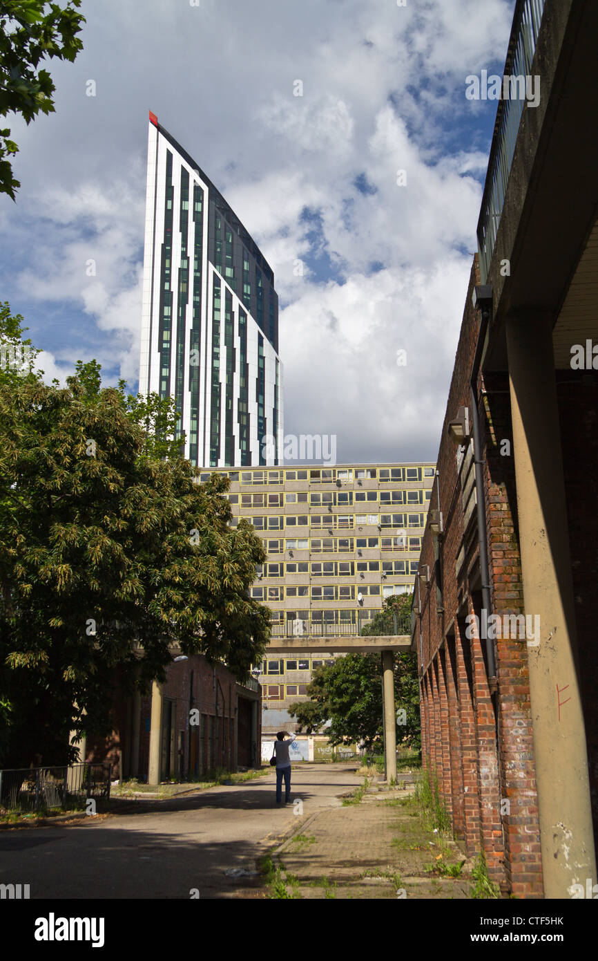 view of Heygate estate, council housed marked for demolition as plans ...
