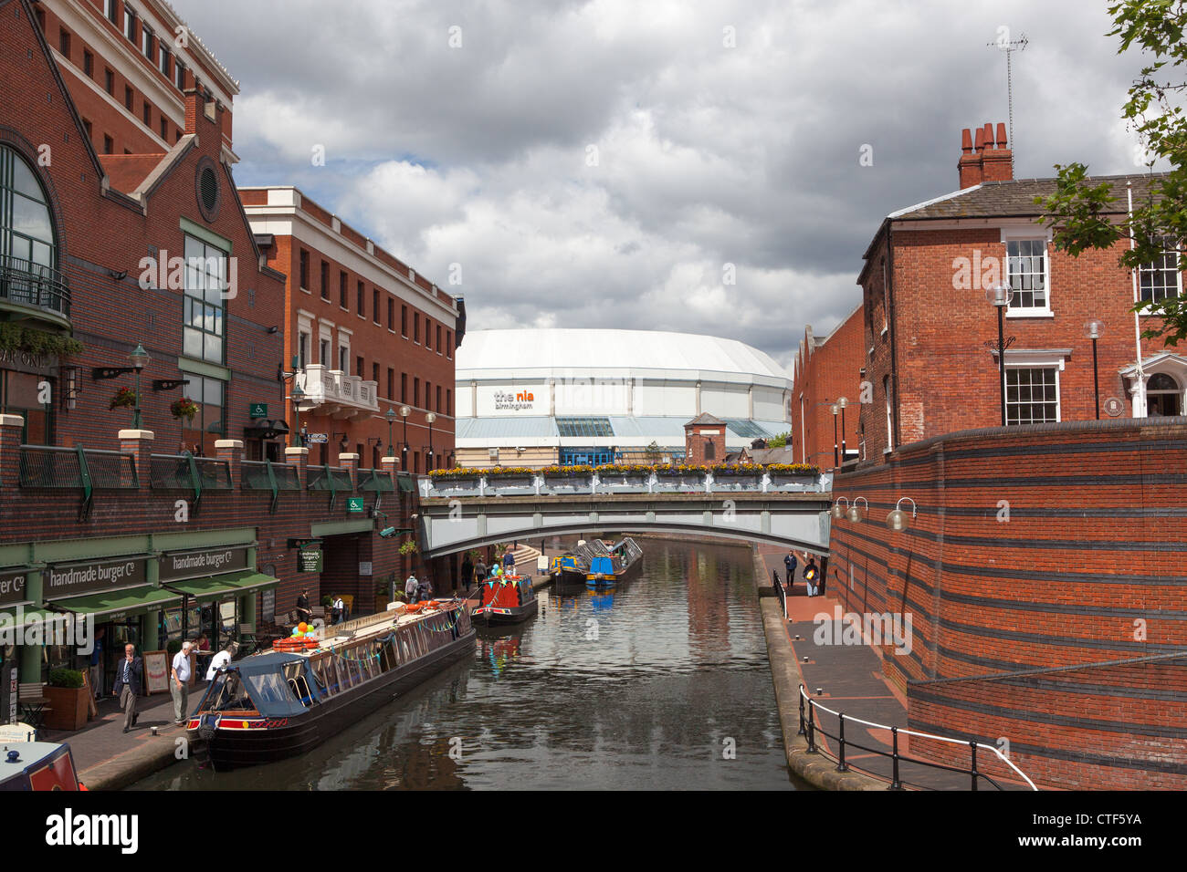 The National Indoor Arena or NIA in Birmingham seen from Brindley Place ...