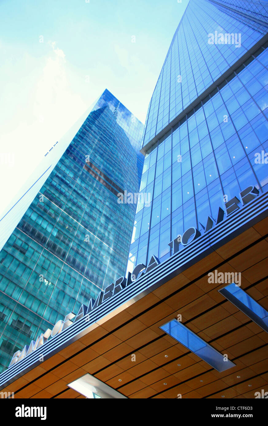 New York Skyscrapers Vertical View Stock Photo - Alamy