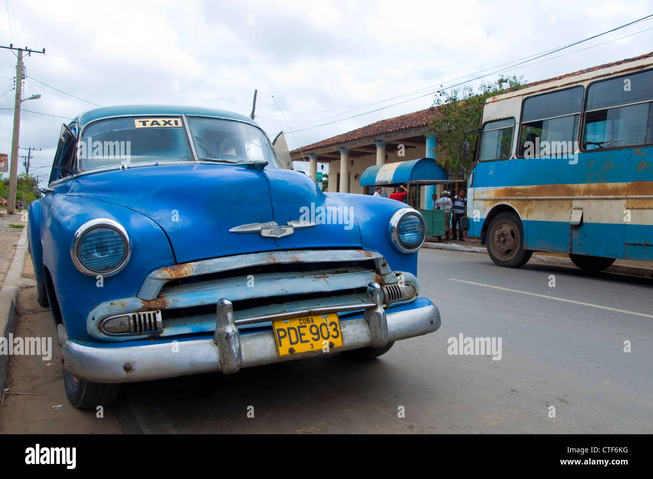 Cuban Taxi, Viñales, Cuba Stock Photo - Alamy