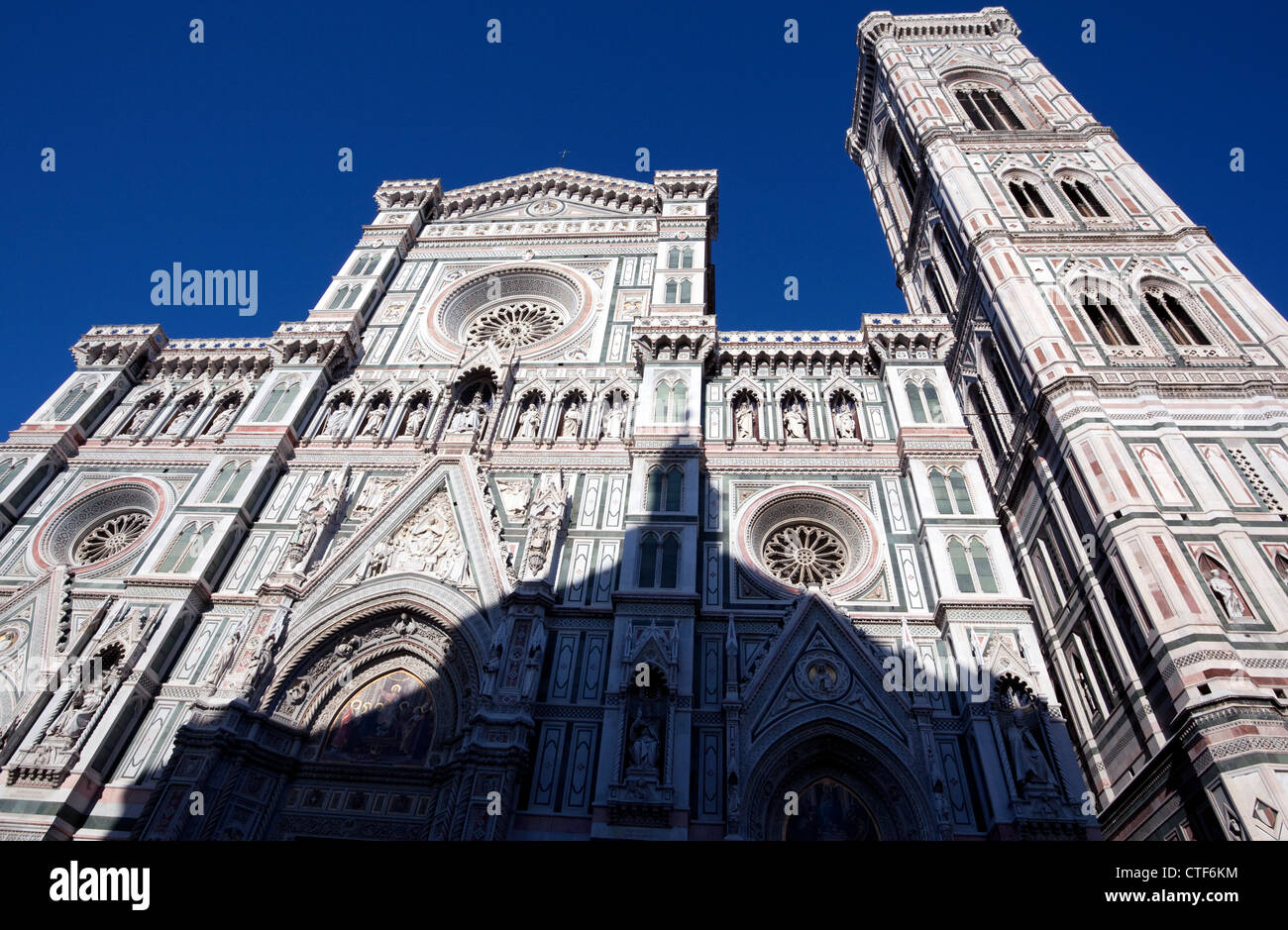 Il Duomo (cathedral) in Florence, Italy - with shadow of Giotto's ...
