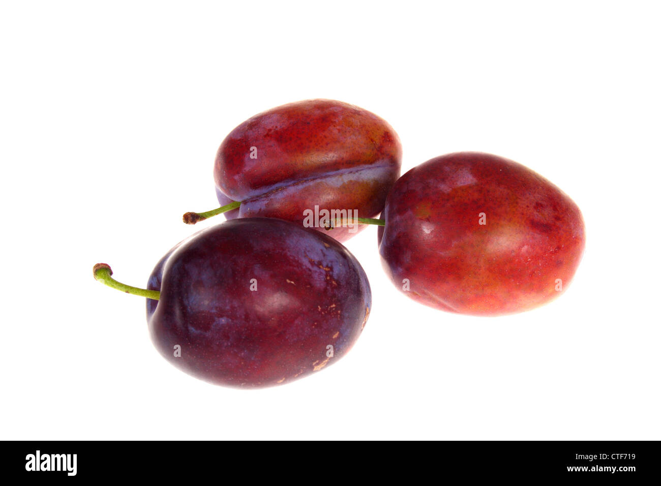 Three fresh purple plums hi-res stock photography and images - Alamy