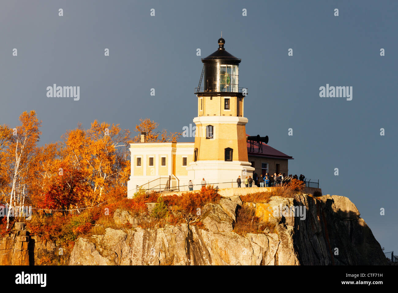 Autumn view of Split Rock lighthouse on the North Shore, Minnesota ...