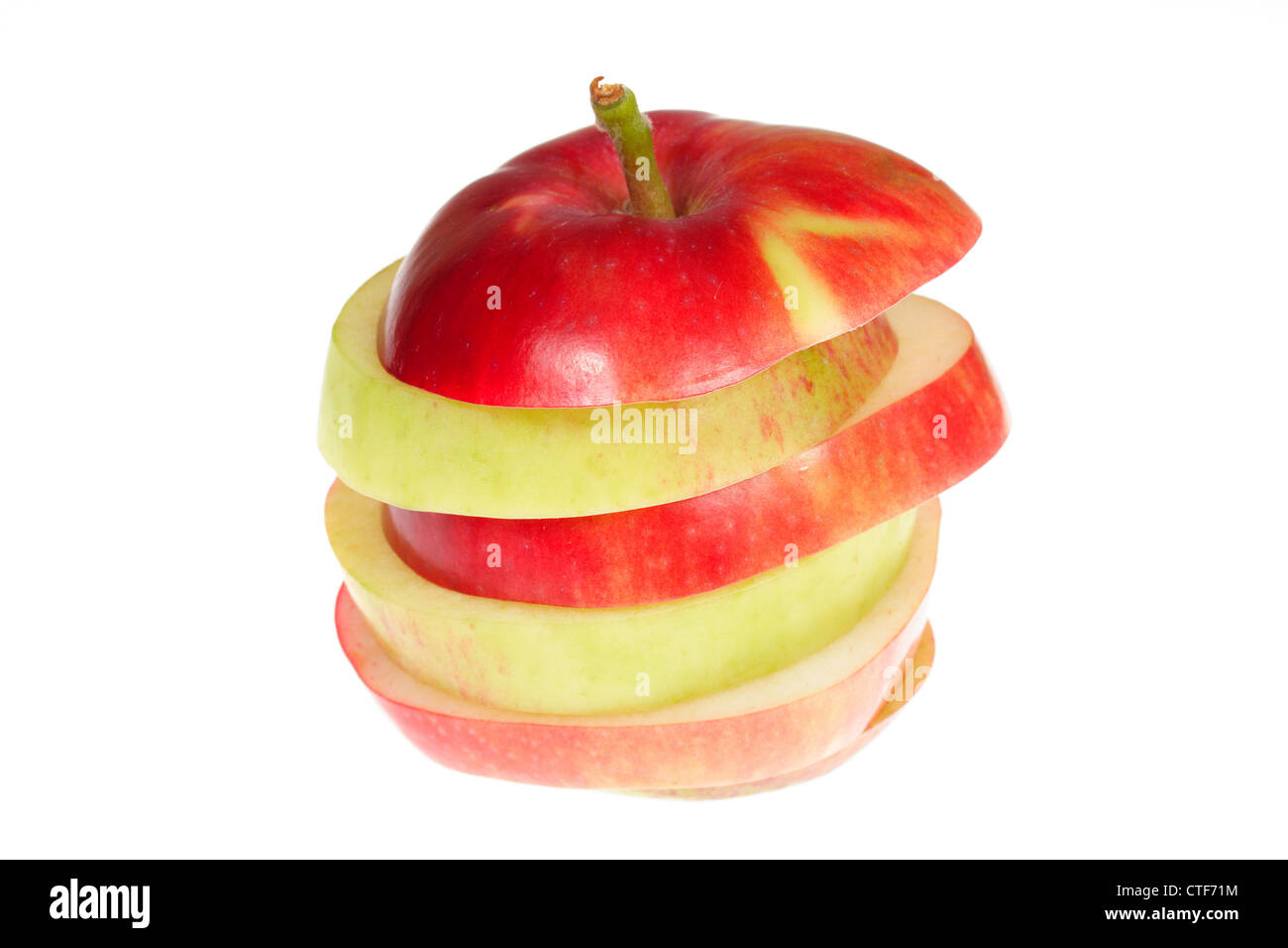 cut apple, photo on the white background Stock Photo - Alamy