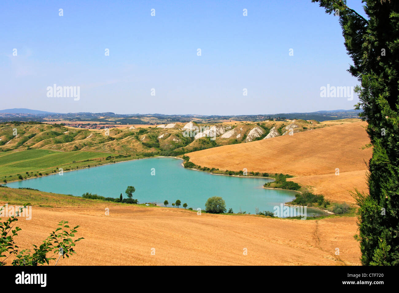 Italy typical landscape of Tuscany, Crete Senesi Stock Photo - Alamy