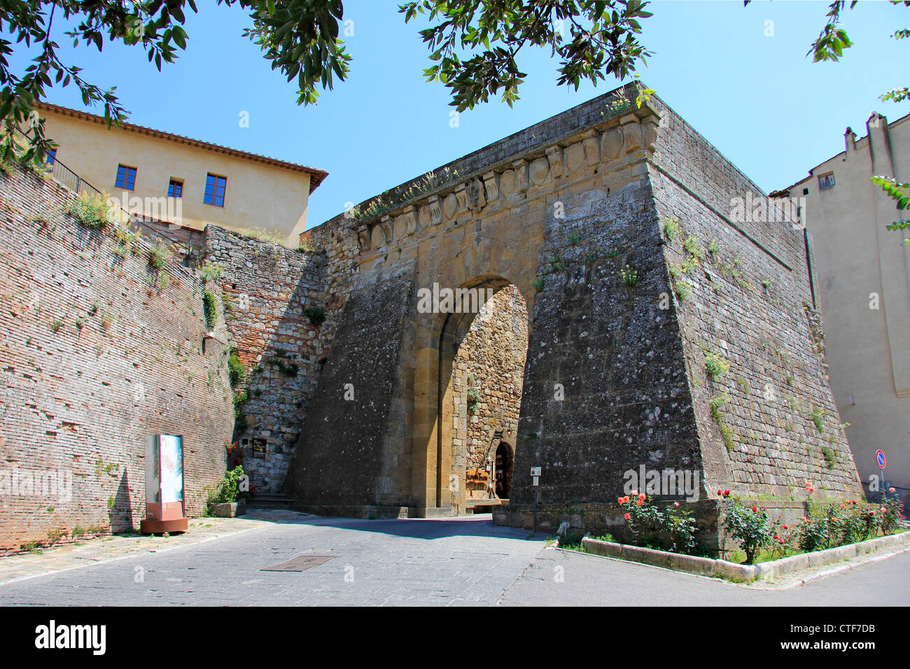 Italy, Montepulciano in Tuscany, Porta al Prato Stock Photo - Alamy