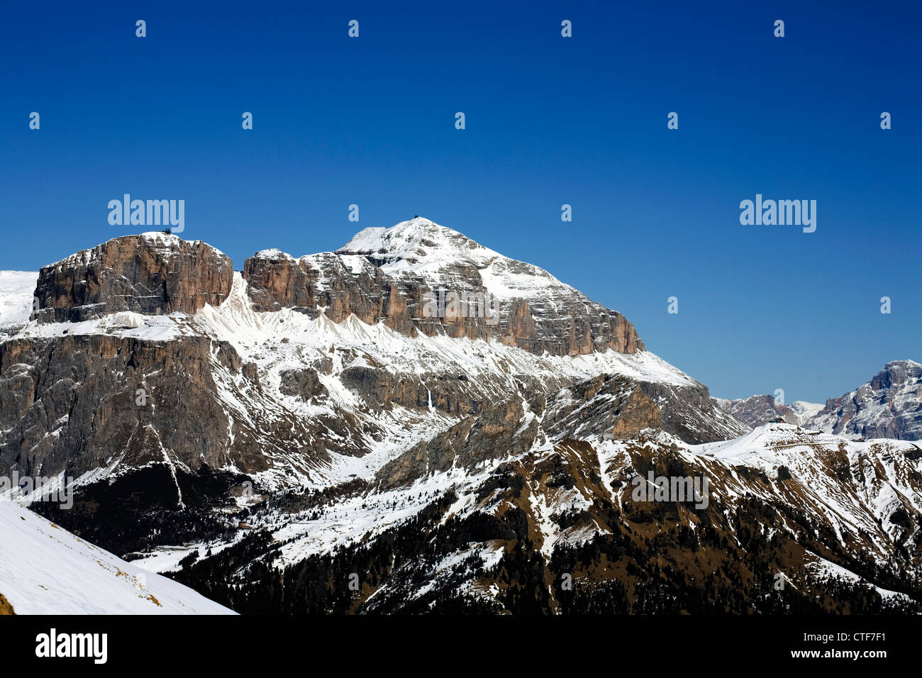 The western edge of The Gruppo Sella, Sella Gruppe Sas De Pordoi and ...