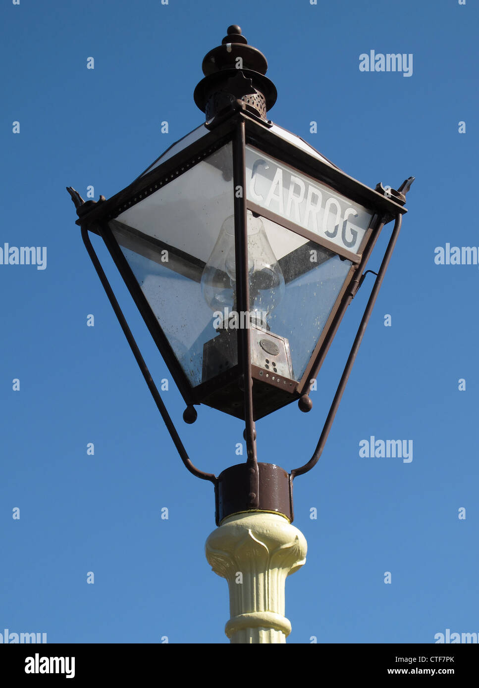 Old lantern, Carrog station, Llangollen Railway, North Wales, UK Stock ...