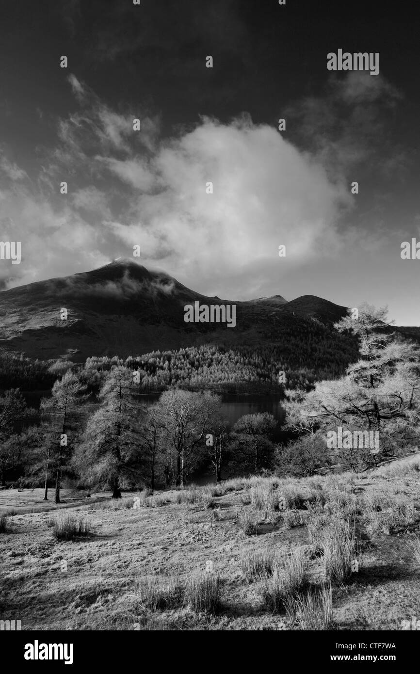 Black and White image of Red Pike Fell, Buttermere, Lake District ...
