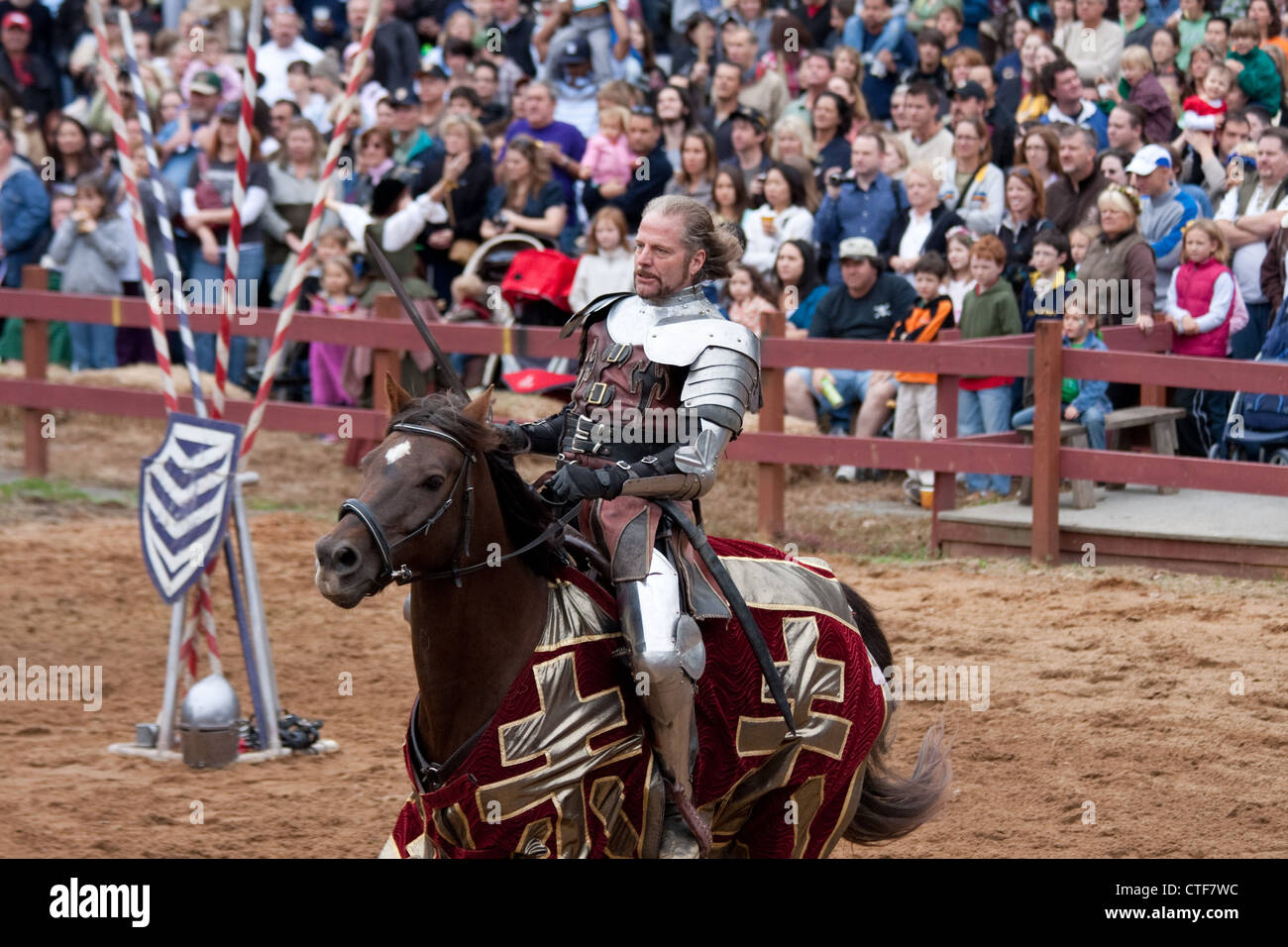 Jousting At A Renaissance Festival Stock Photo - Alamy