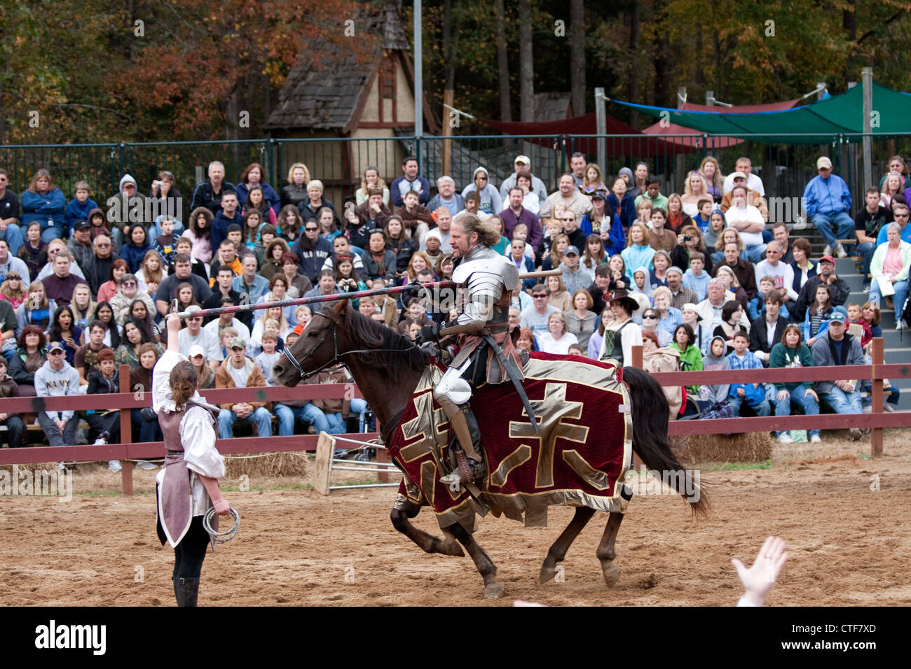 Jousting At A Renaissance Festival Stock Photo - Alamy