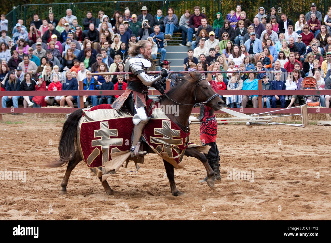 Jousting At A Renaissance Festival Stock Photo - Alamy