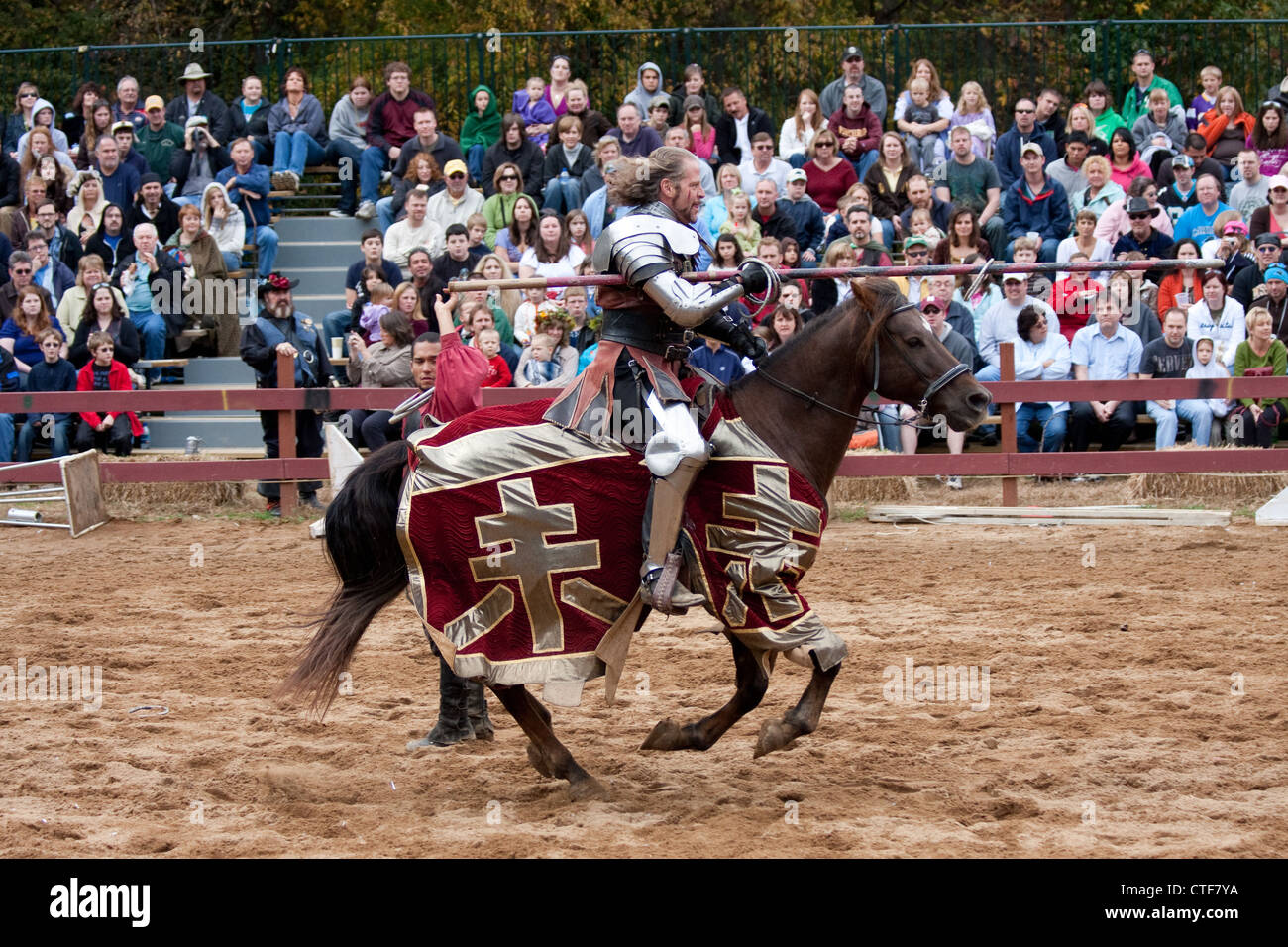 Jousting At A Renaissance Festival Stock Photo - Alamy