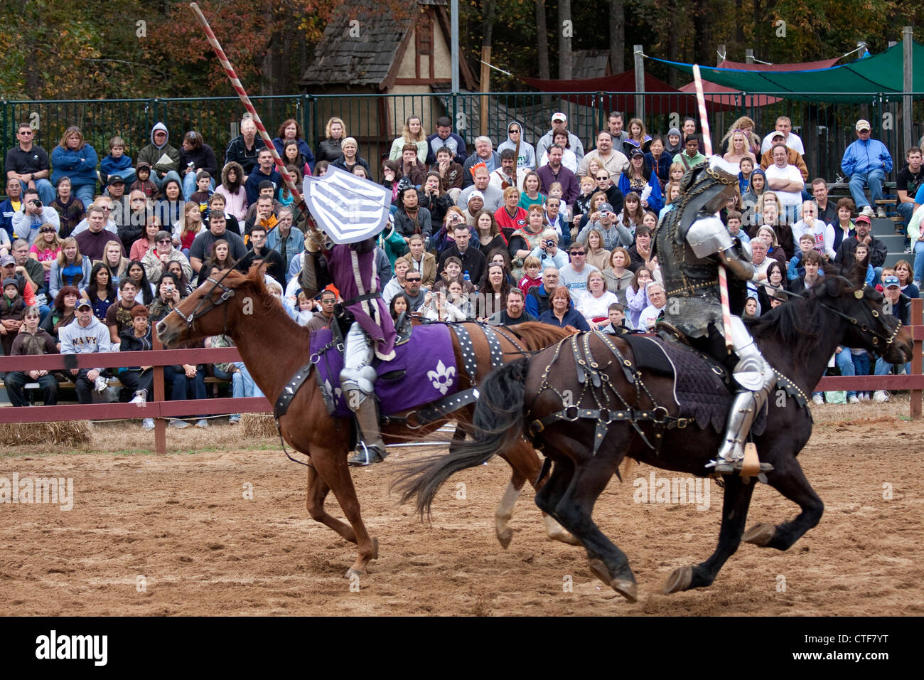 Jousting At A Renaissance Festival Stock Photo - Alamy