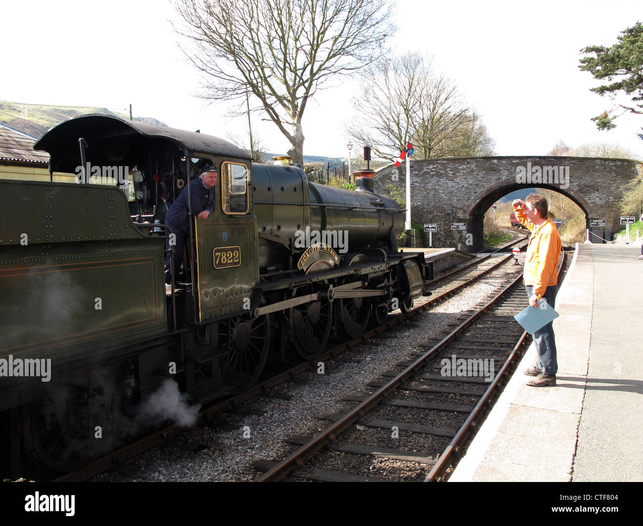 Steam Engine, Llangollen Raliway, Carrog station, North Wales Stock ...