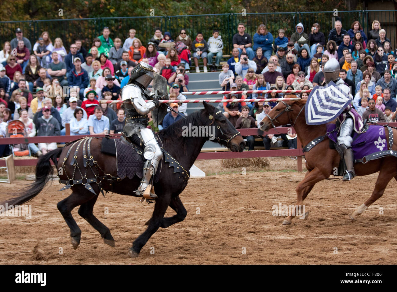 Jousting At A Renaissance Festival Stock Photo - Alamy