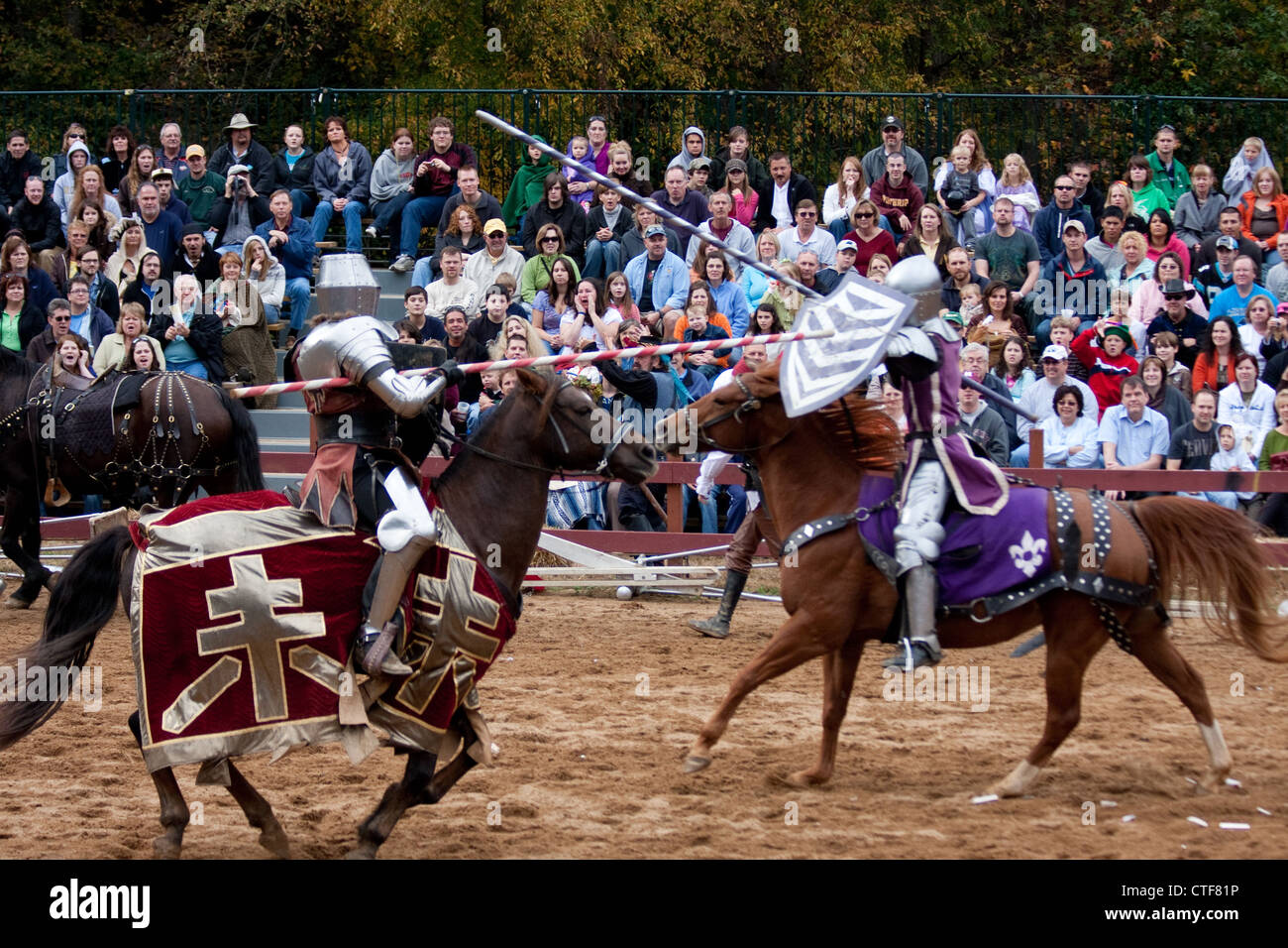 Jousting At A Renaissance Festival Stock Photo - Alamy