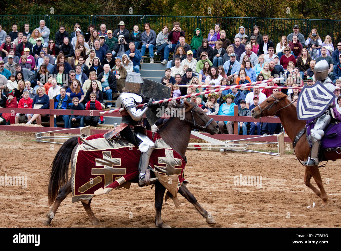 Jousting At A Renaissance Festival Stock Photo - Alamy