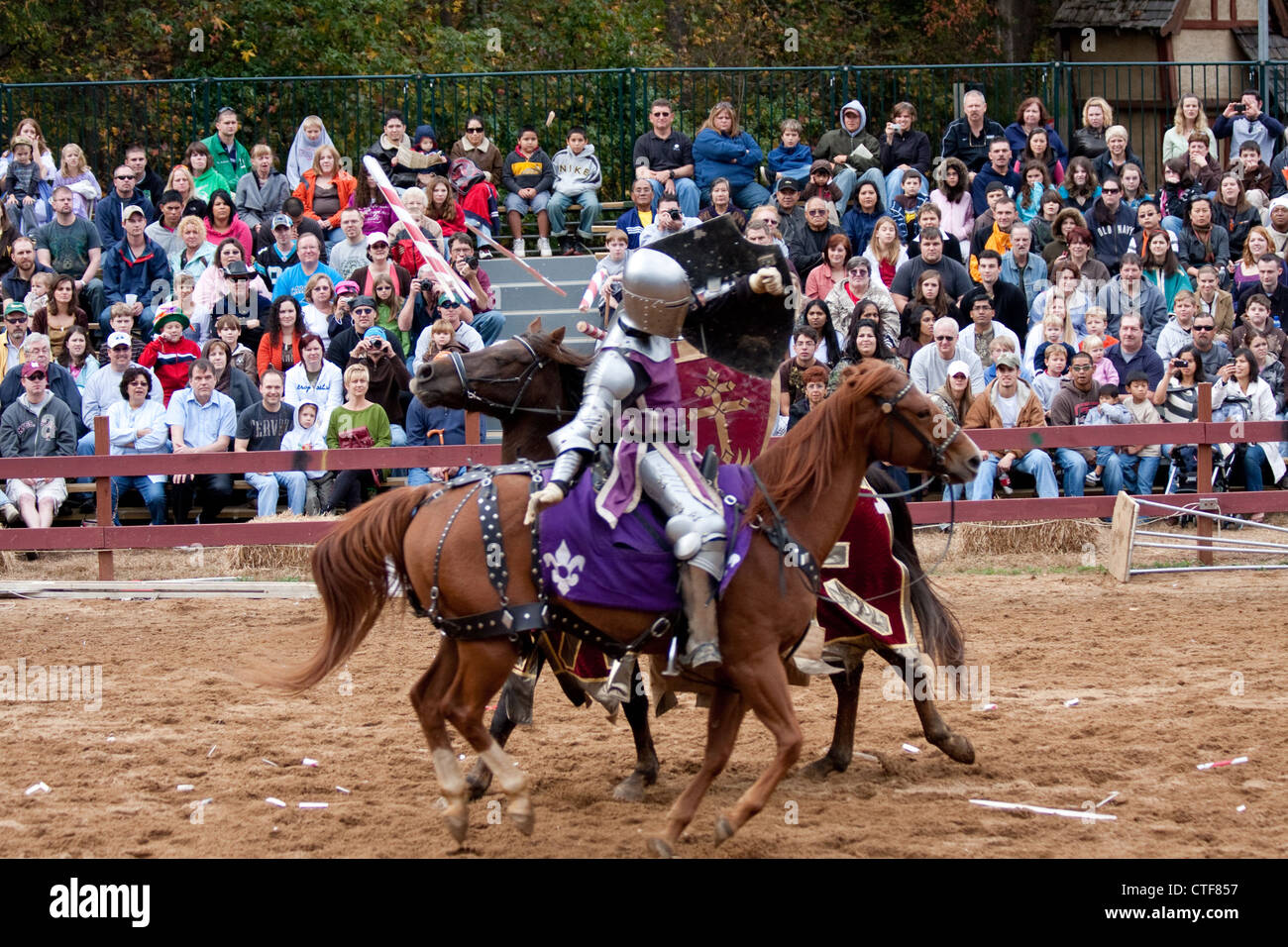 Jousting At A Renaissance Festival Stock Photo - Alamy