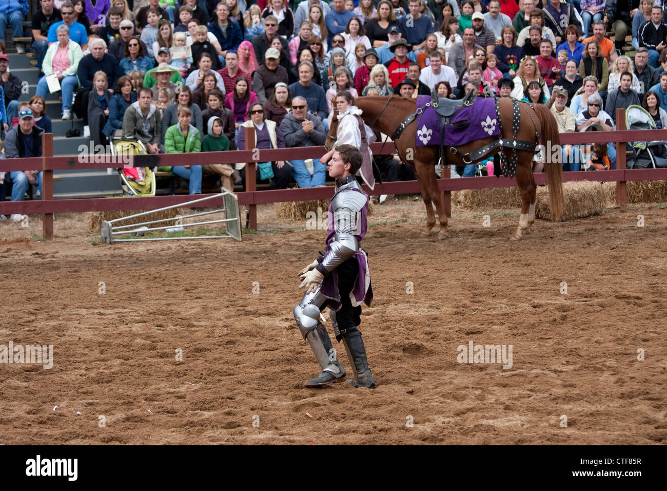 Jousting At A Renaissance Festival Stock Photo - Alamy