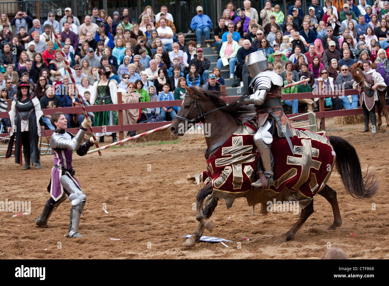 Jousting At A Renaissance Festival Stock Photo - Alamy