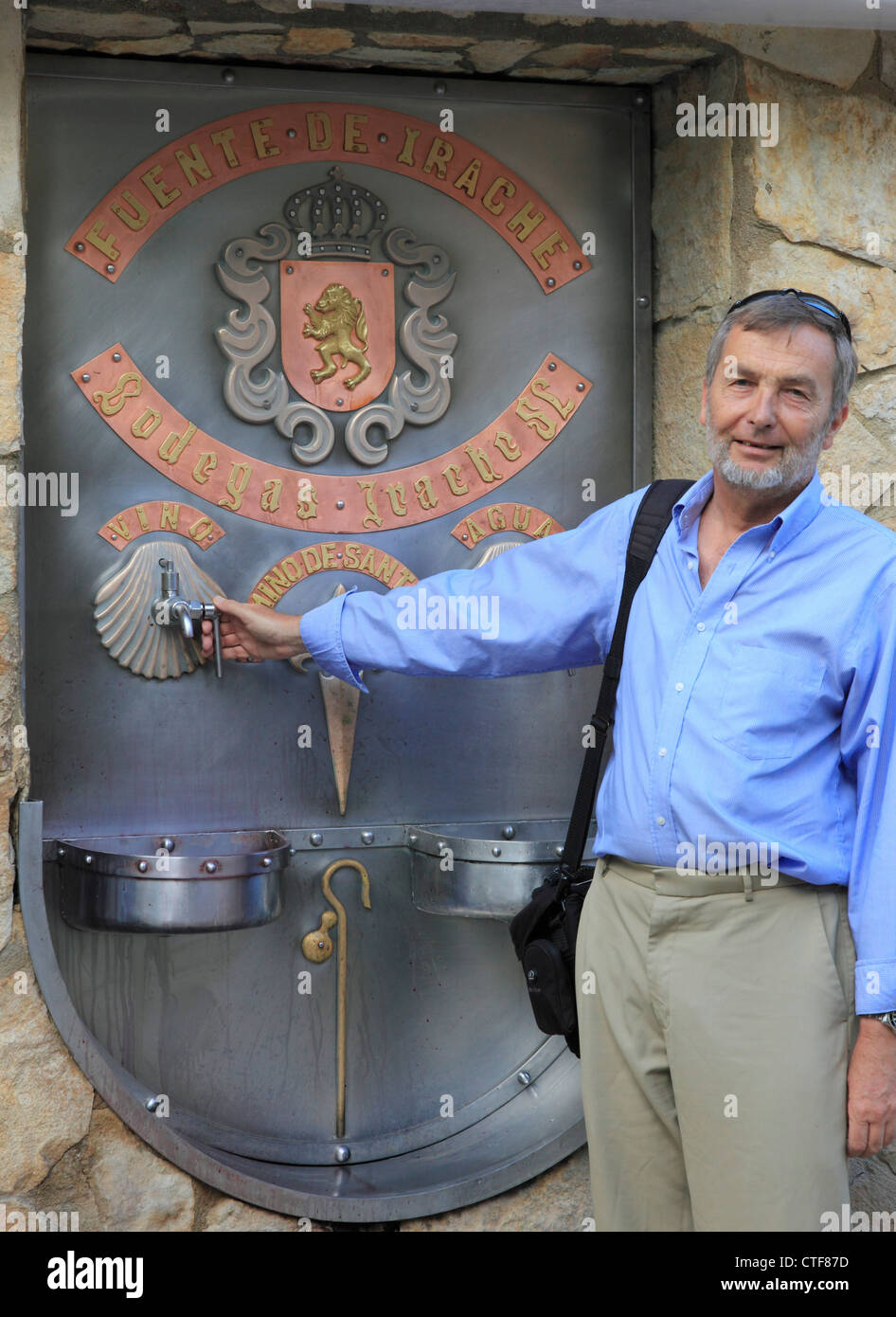 Spain, Navarre, Irache, Wine Fountain Stock Photo - Alamy