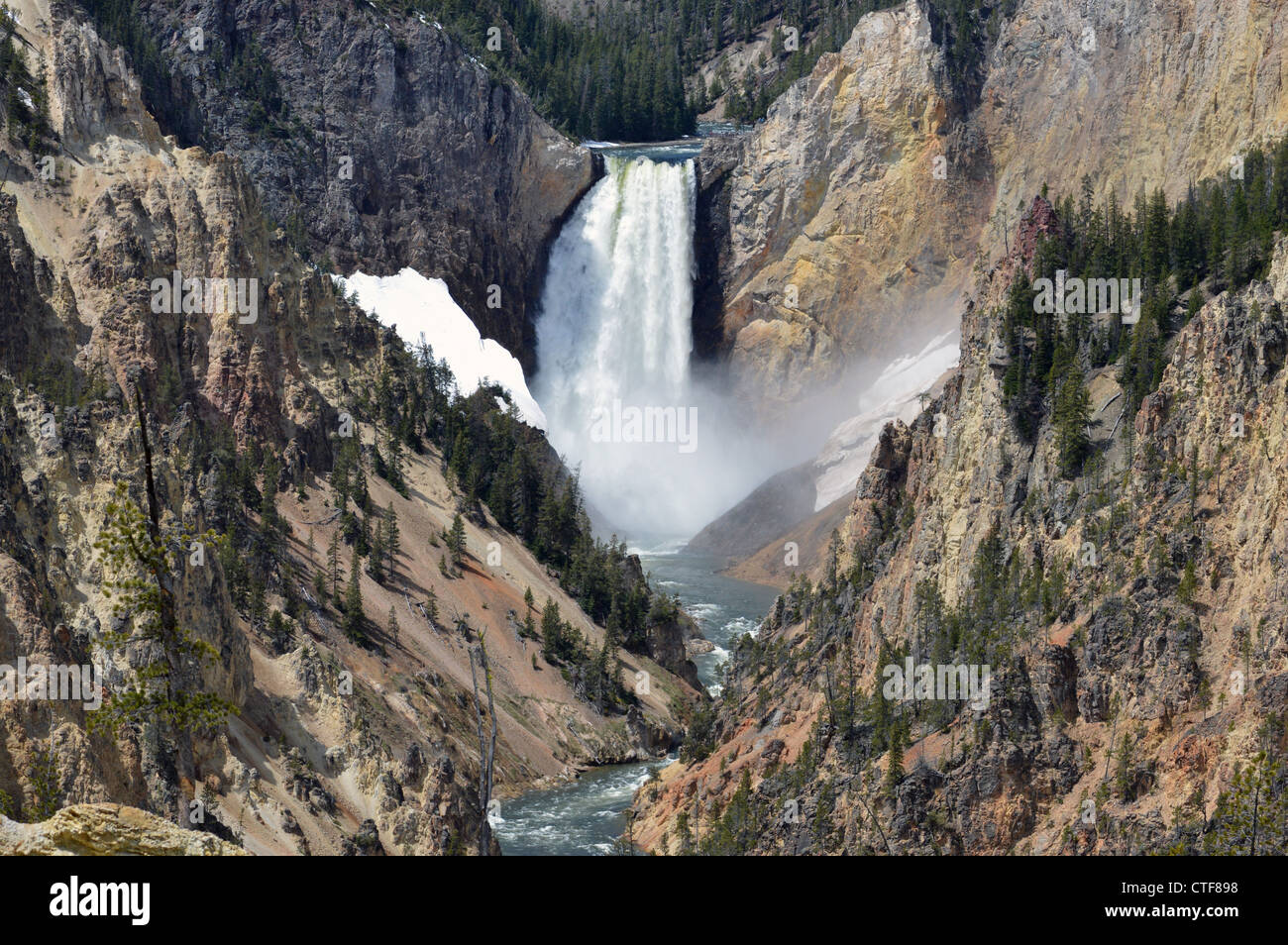 Lower Fall of the Grand Canyon of the Yellowstone as seen from Artist ...