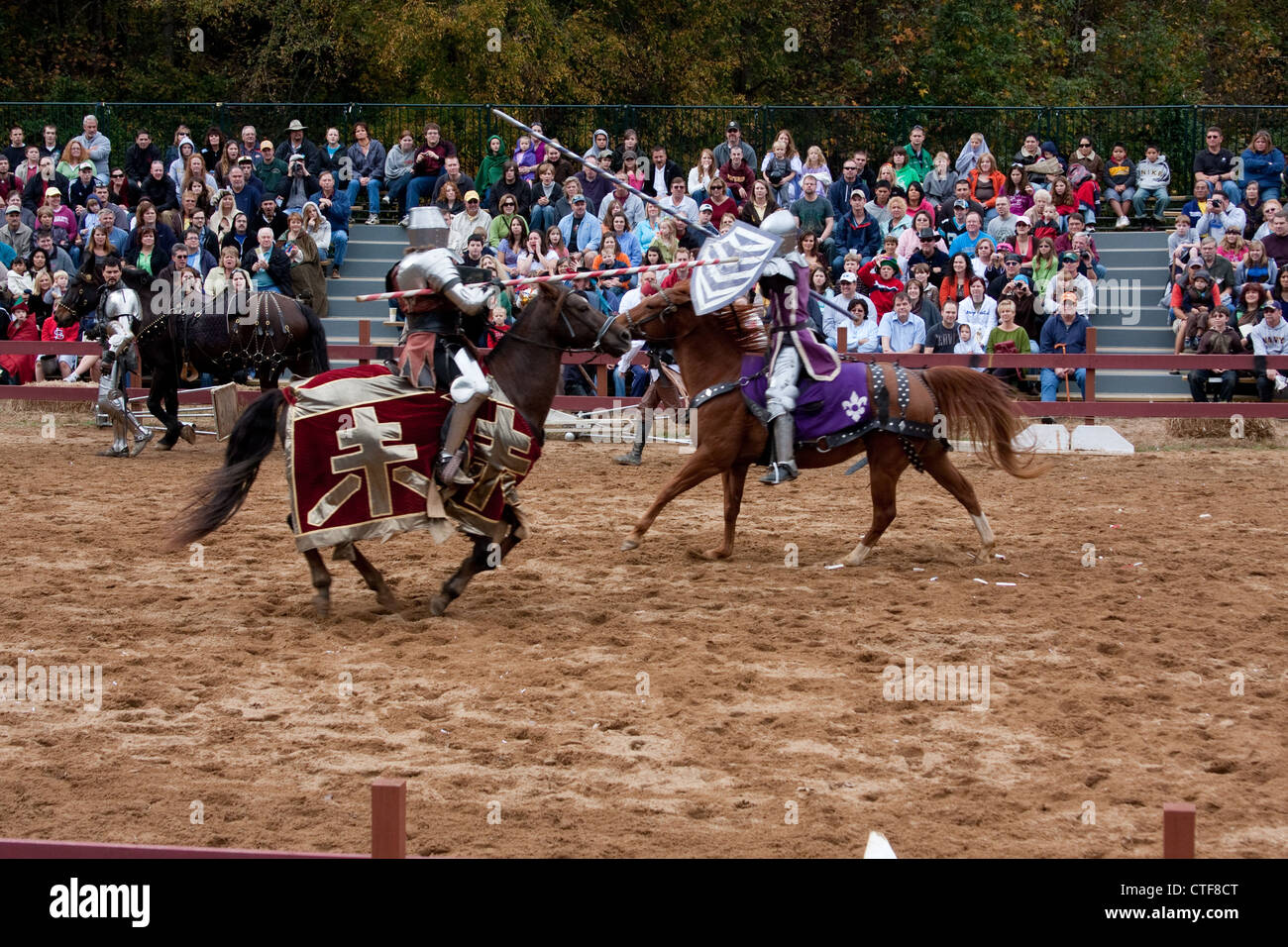 Jousting At A Renaissance Festival Stock Photo - Alamy