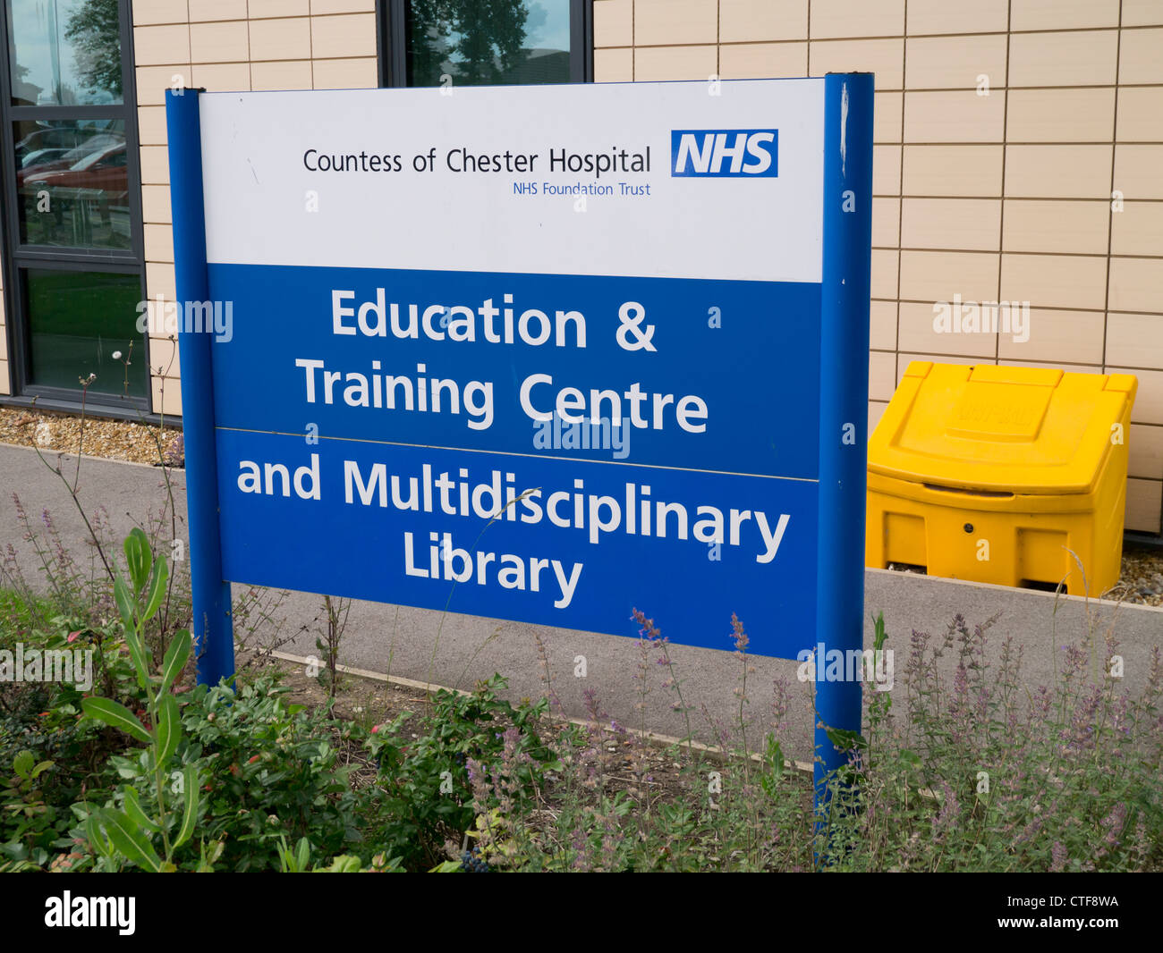Countess of Chester Hospital signs at various locations on the site ...