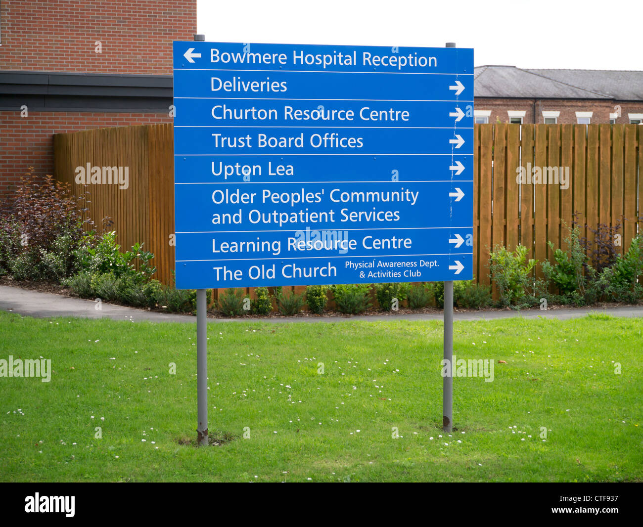 Countess of Chester Hospital signs at various locations on the site ...
