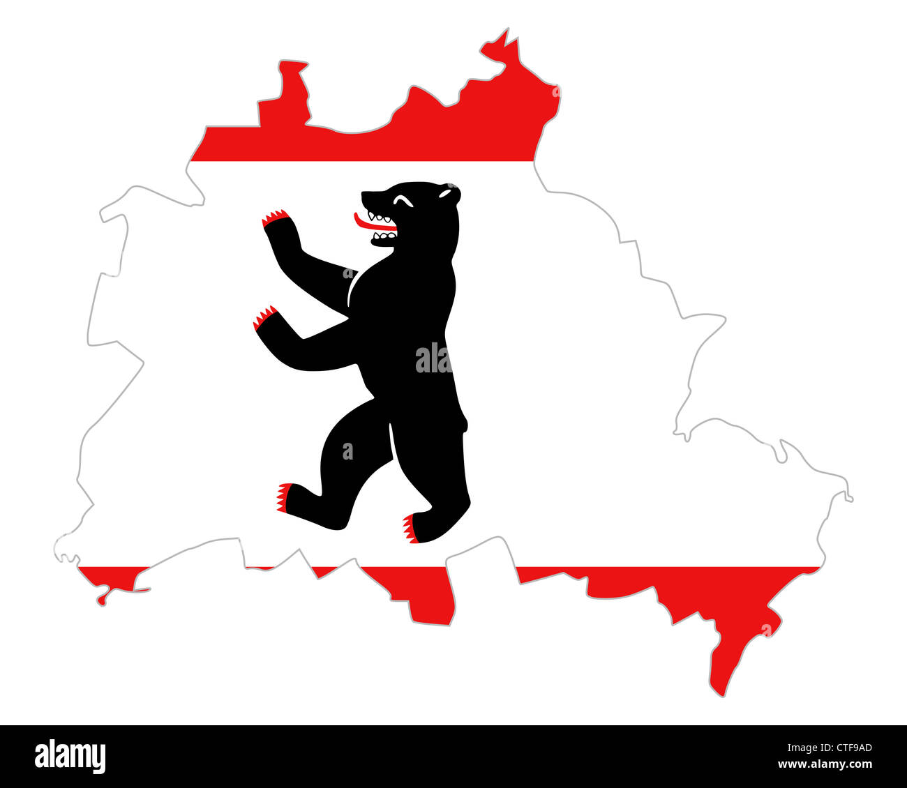 Map and flag of Berlin Stock Photo - Alamy