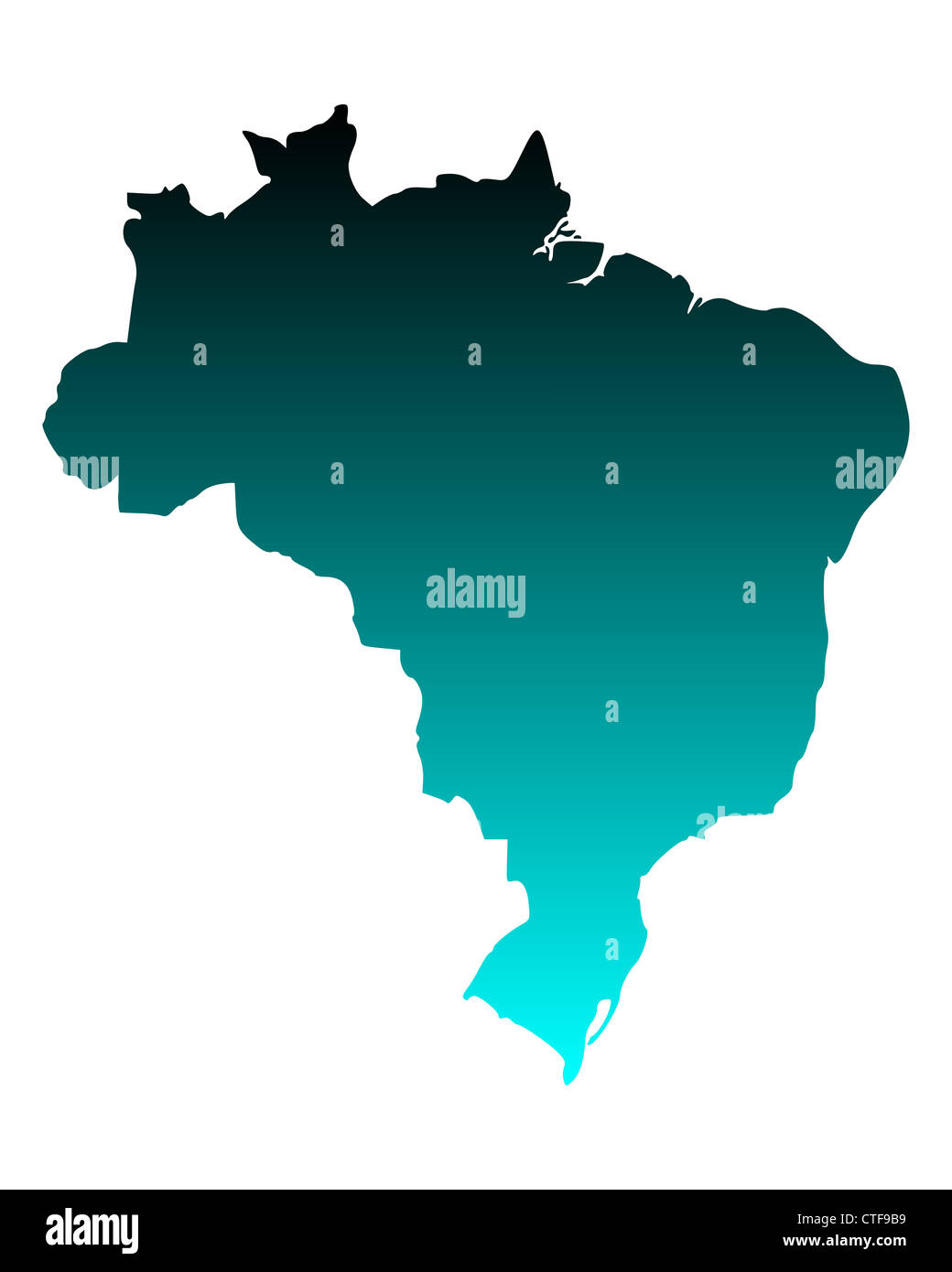 Map of Brazil Stock Photo - Alamy