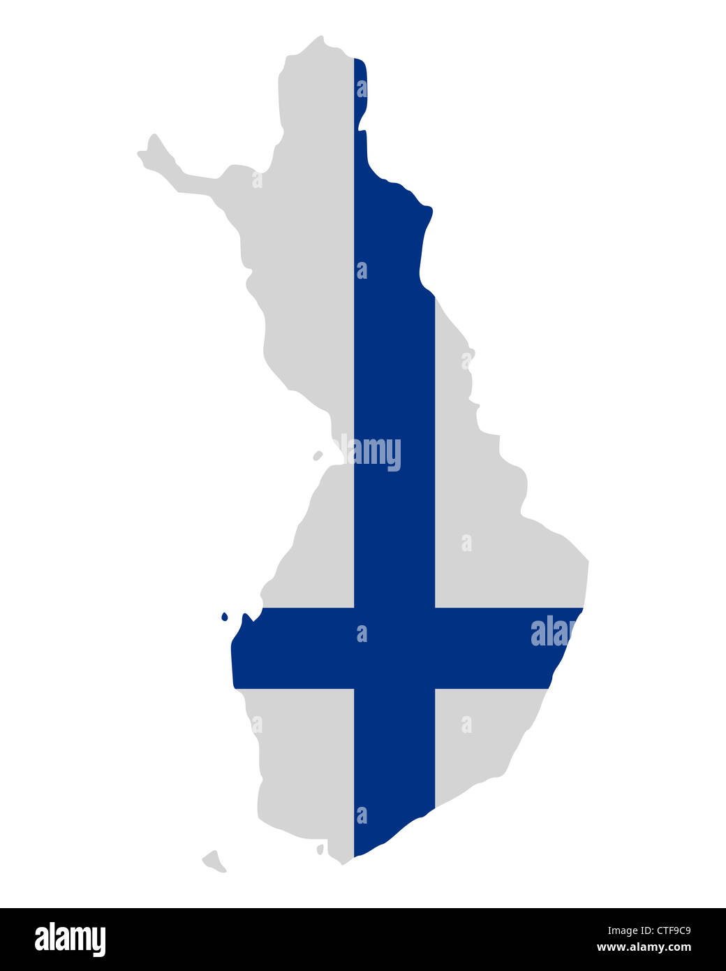 Map and flag of Finland Stock Photo - Alamy