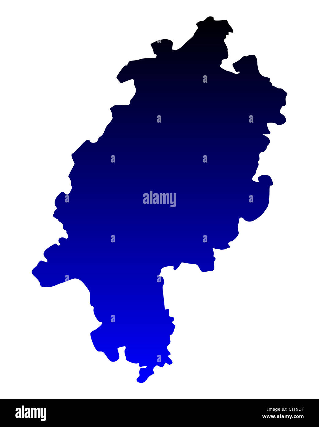 Map of Hesse Stock Photo - Alamy