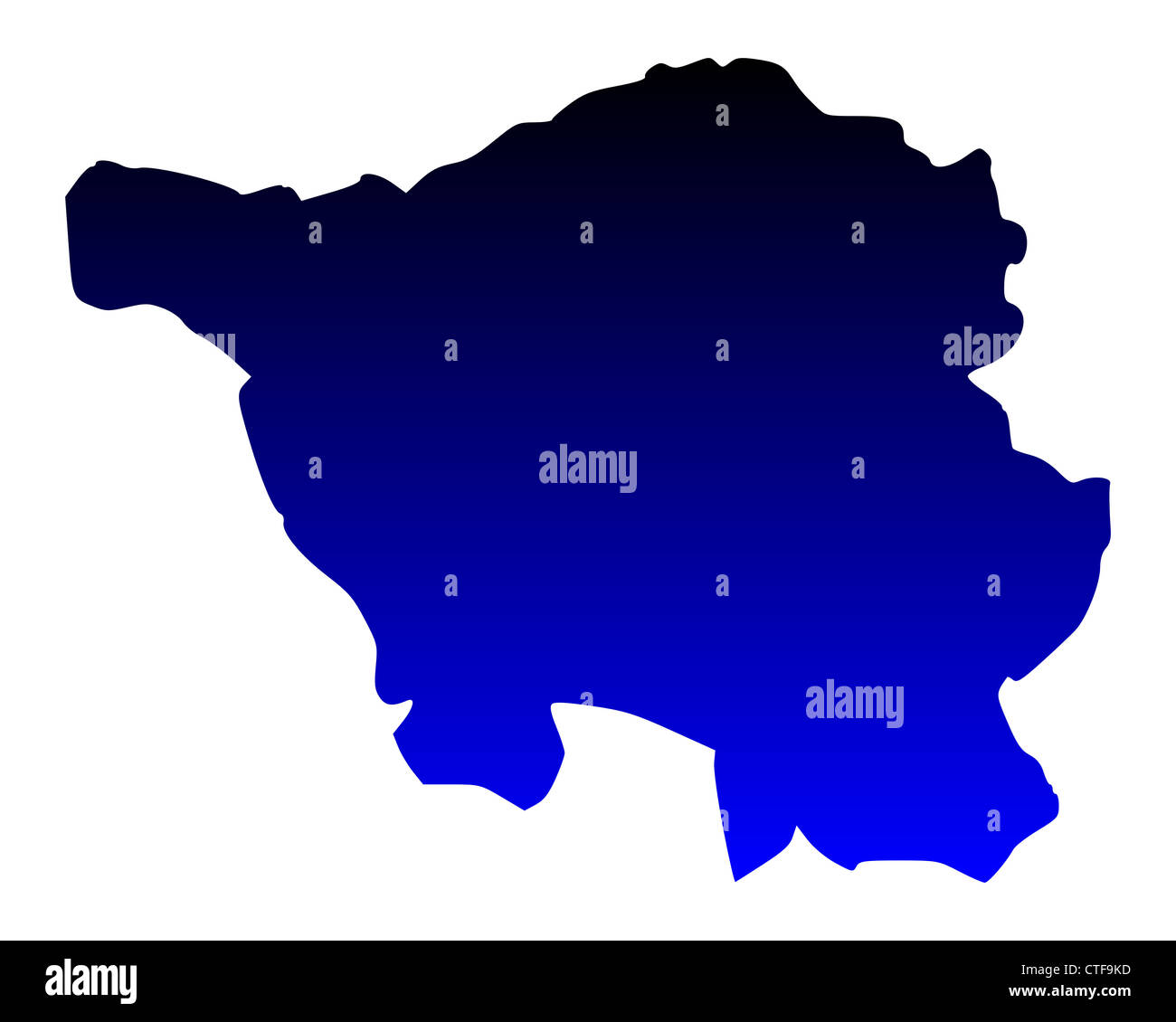 Map of Saarland Stock Photo - Alamy