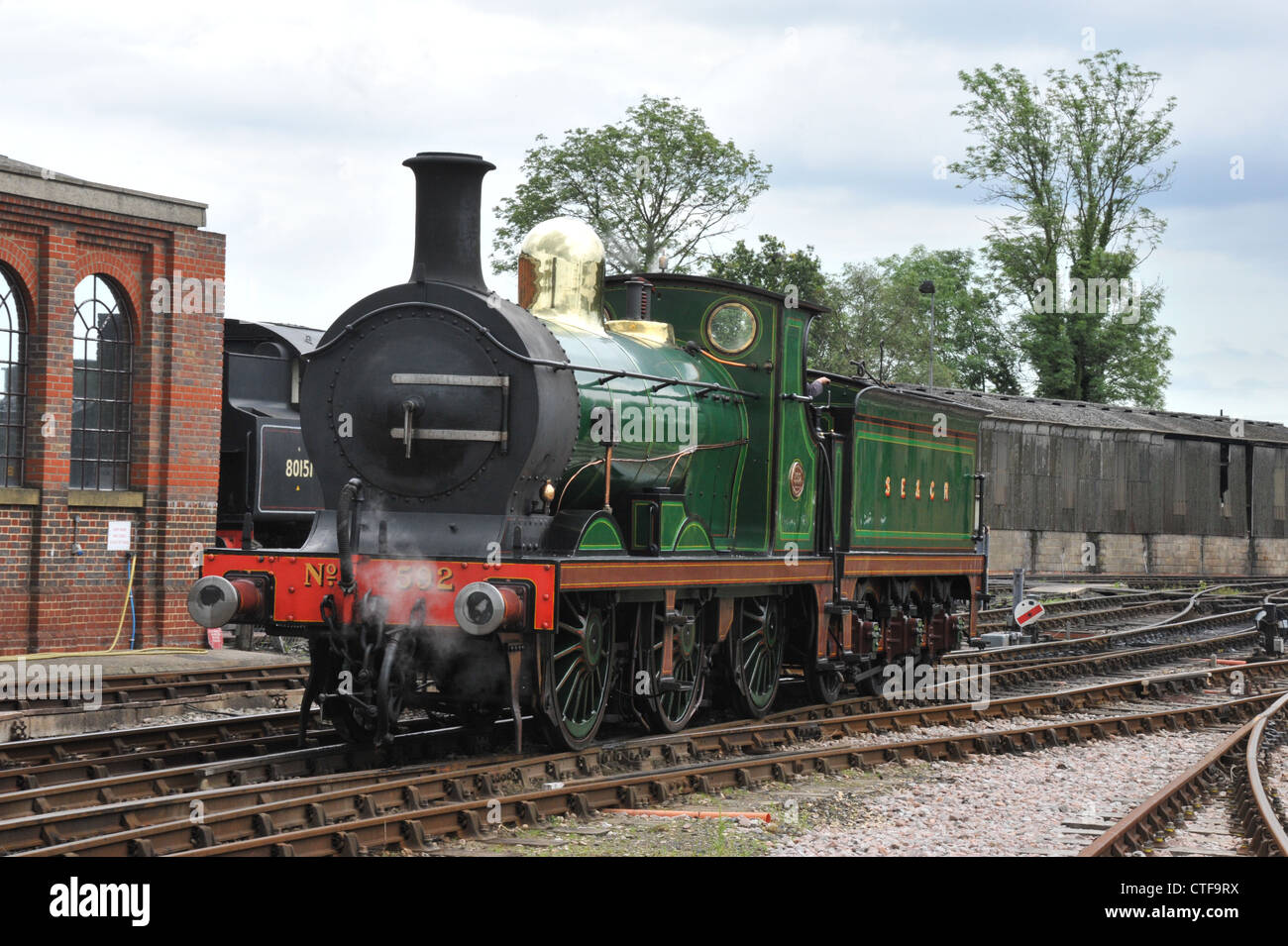 A steam locomotive South Eastern Railway O1-class No.65 at Sheffield ...