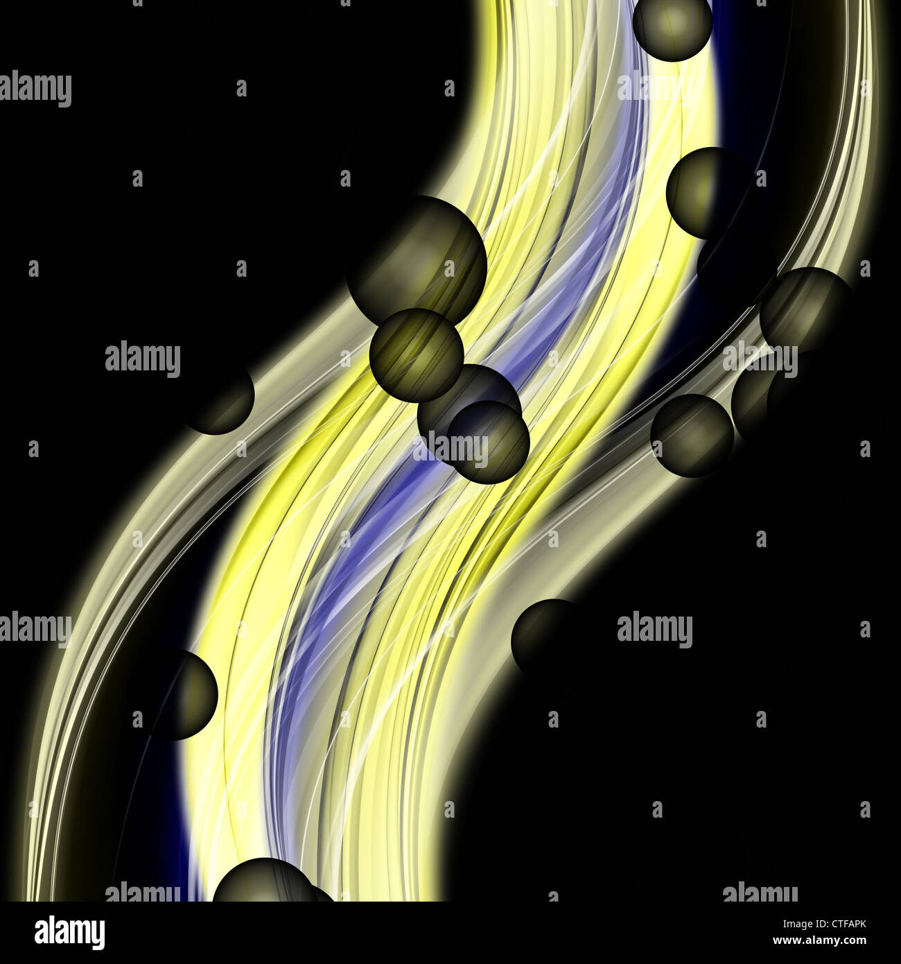 Abstract elegant wave design with bubbles and space for your text Stock ...